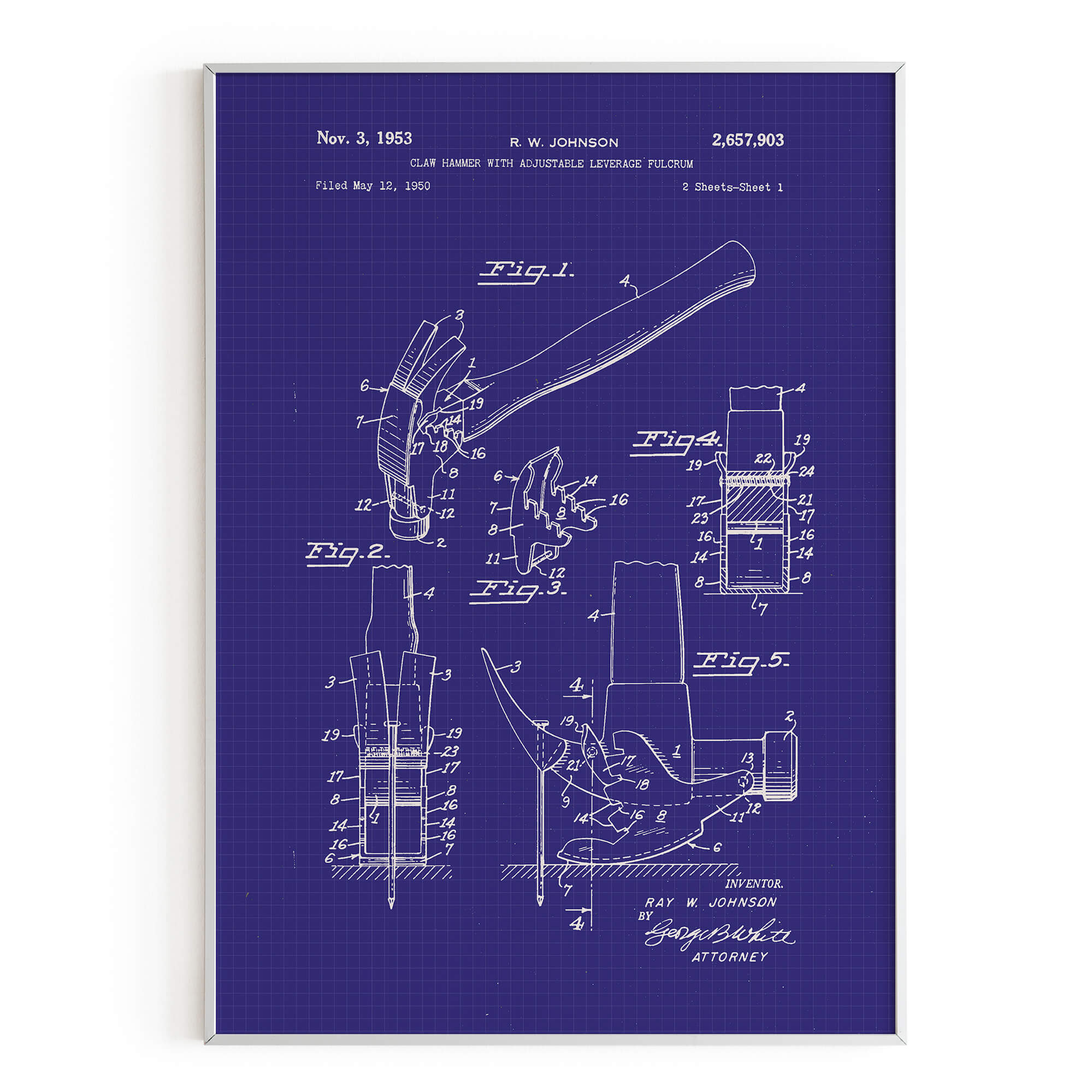 Młotek, narzędzia, majsterkowanie, patent - plakat patentowy [różne ...